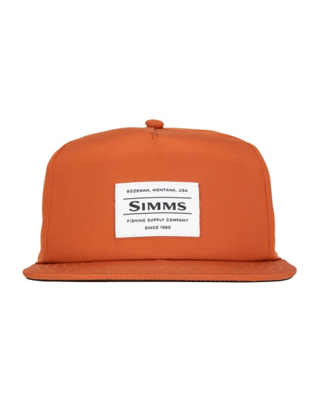 Simms Unstructured Flat Brim Cap Simms Orange | Sportfishtackle.fr